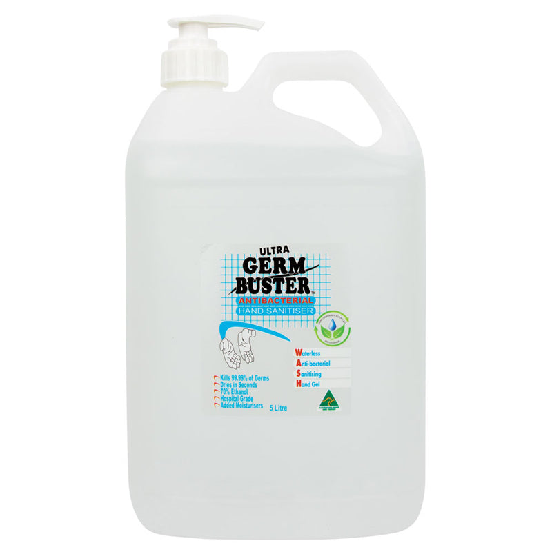 GB5LP GERM BUSTER HAND SANITISER 5LT PUMP PACK – Safety Market | Australia